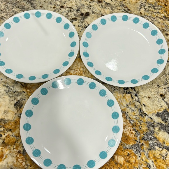 Corelle | Dining | Corelle Livingware South Beach Polka Dot Plates Set ...